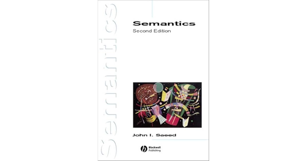 Semantics by John I. Saeed