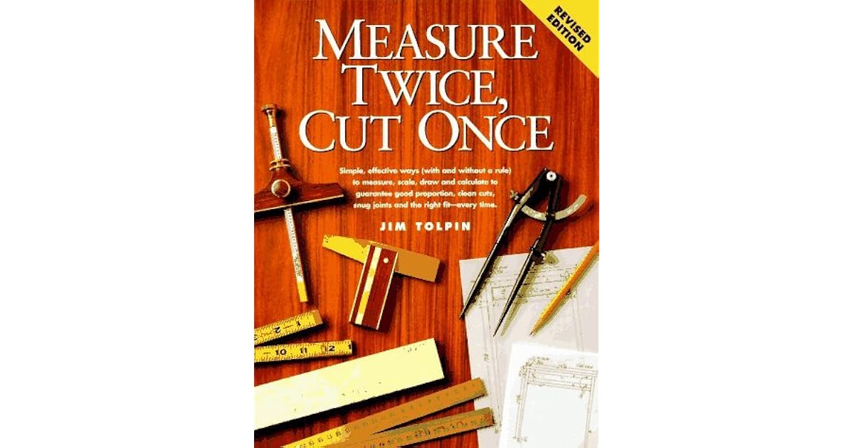 Measure Twice Cut Once by Jim Tolpin