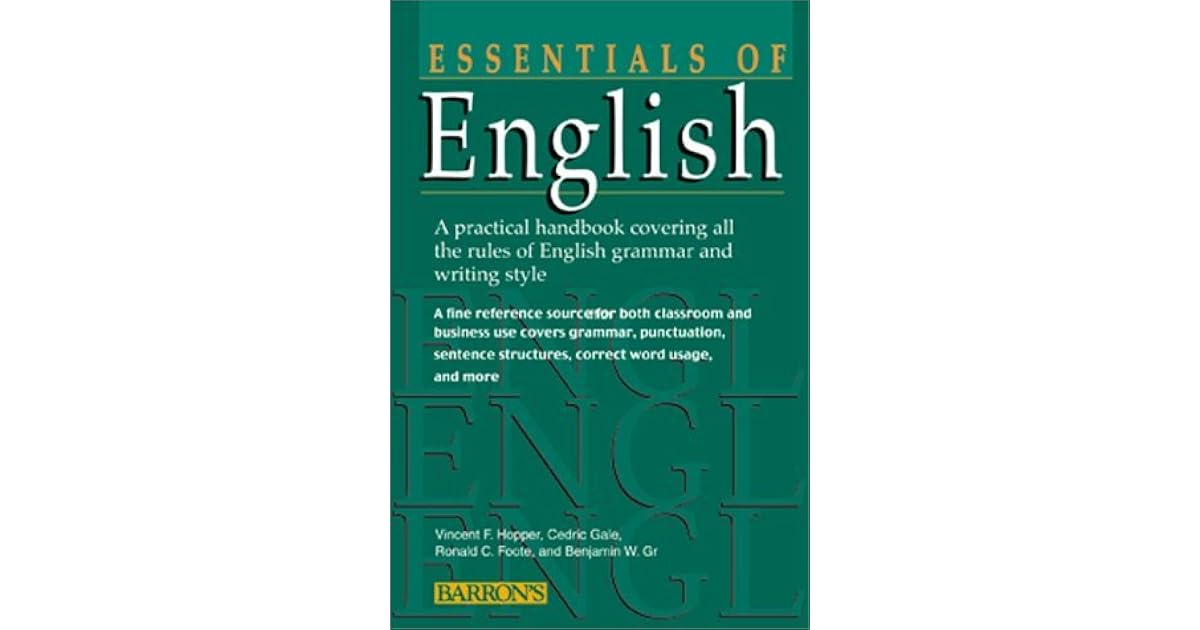 Essentials Of English Essentials Of English By Vincent Foster Hopper essentials-of-english-essentials-of-english-by-vincent-foster-hopper