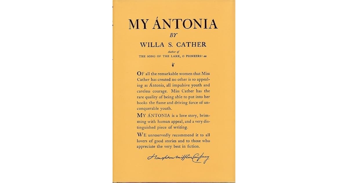 My Antonia by Willa Cather