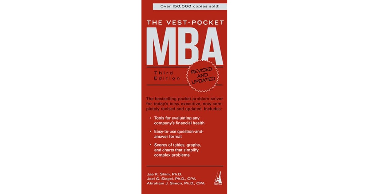 The Vest-Pocket MBA by Jae K. Shim