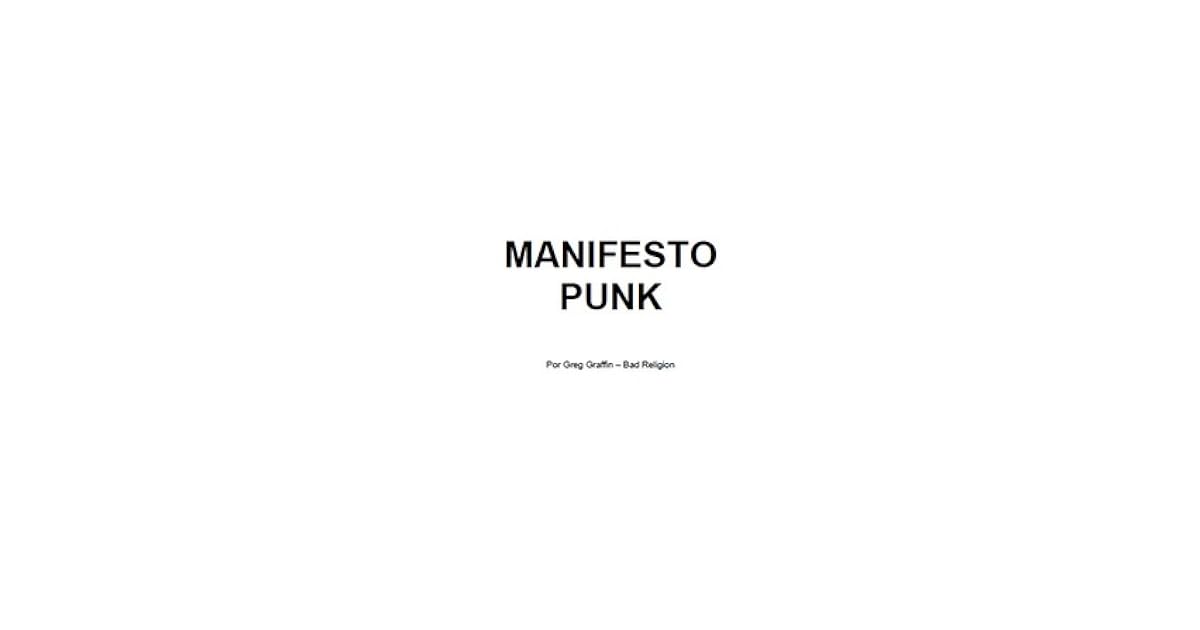 Manifesto Punk by Greg Graffin