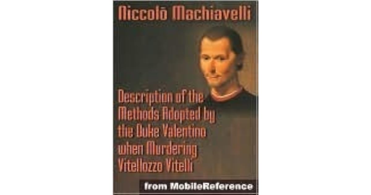 Description of the Methods Adopted by the Duke Valentino when Murdering ...