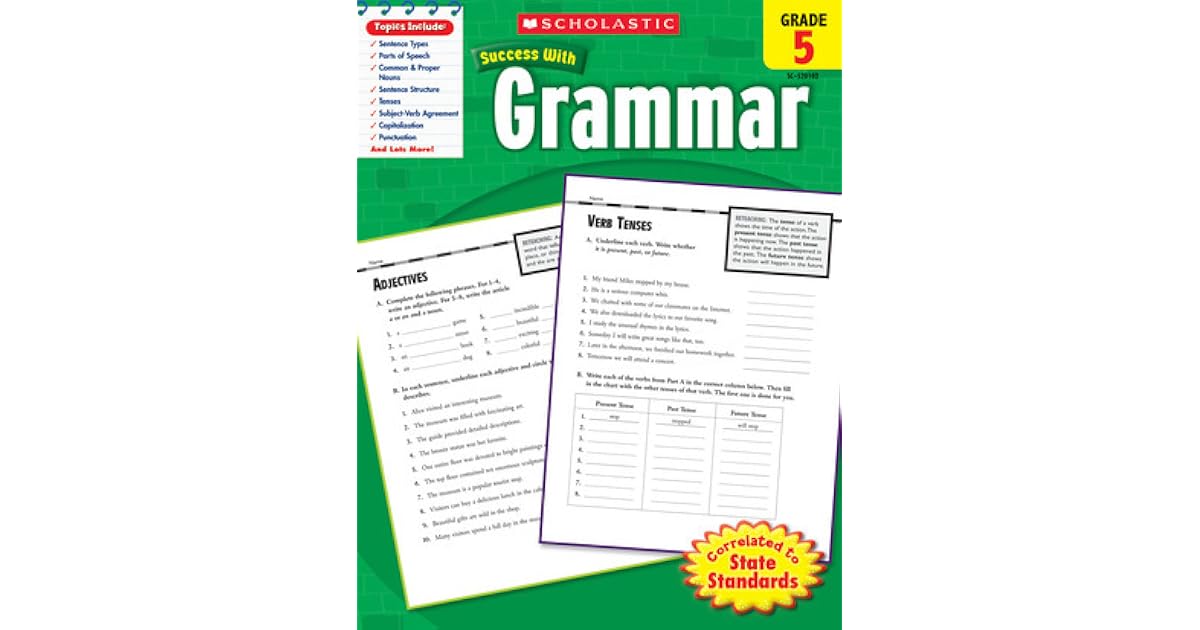 Scholastic Success With Grammar Grade 5 Workbook By Scholastic Inc scholastic-success-with-grammar-grade-5-workbook-by-scholastic-inc