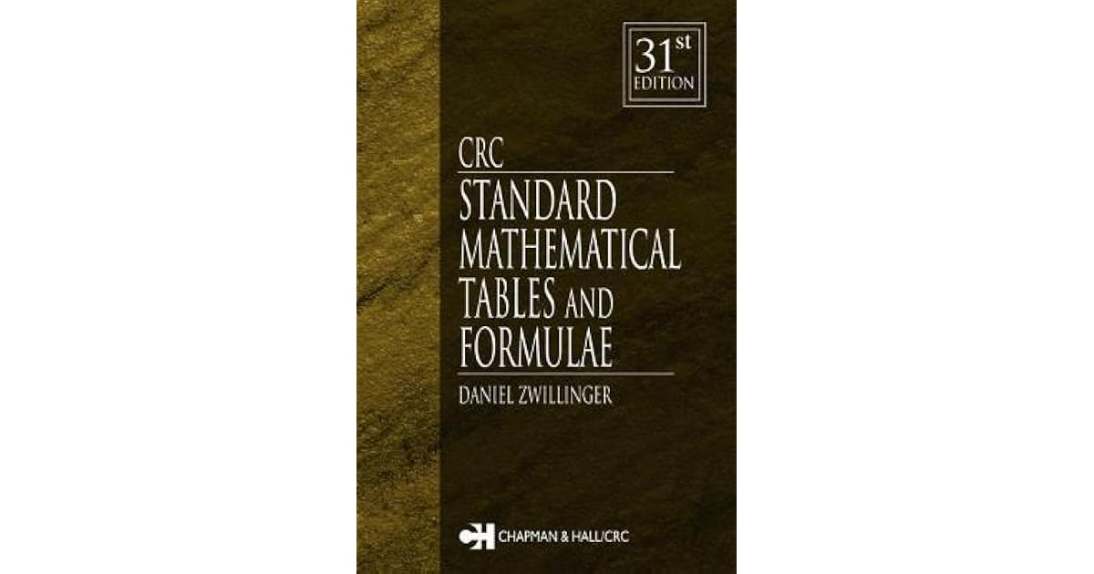 CRC Standard Mathematical Tables and Formulae by Daniel Zwillinger