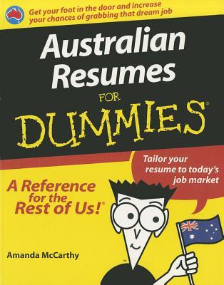 Australian Resumes for Dummies by Amanda McCarthy