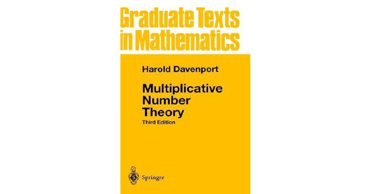Multiplicative Number Theory by Harold Davenport