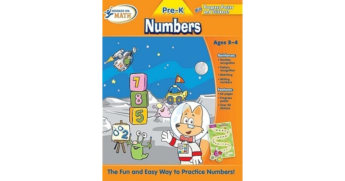 Hooked on Math Pre-K Numbers Workbook by Hooked on Phonics