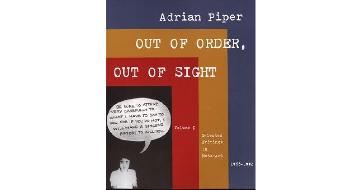 Out of Order, Out of Sight, Vol. 1: Selected Writings in Meta-Art, 1968 ...