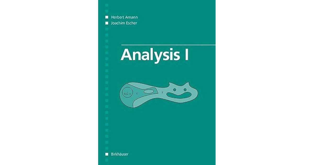 Analysis I by Herbert Amann