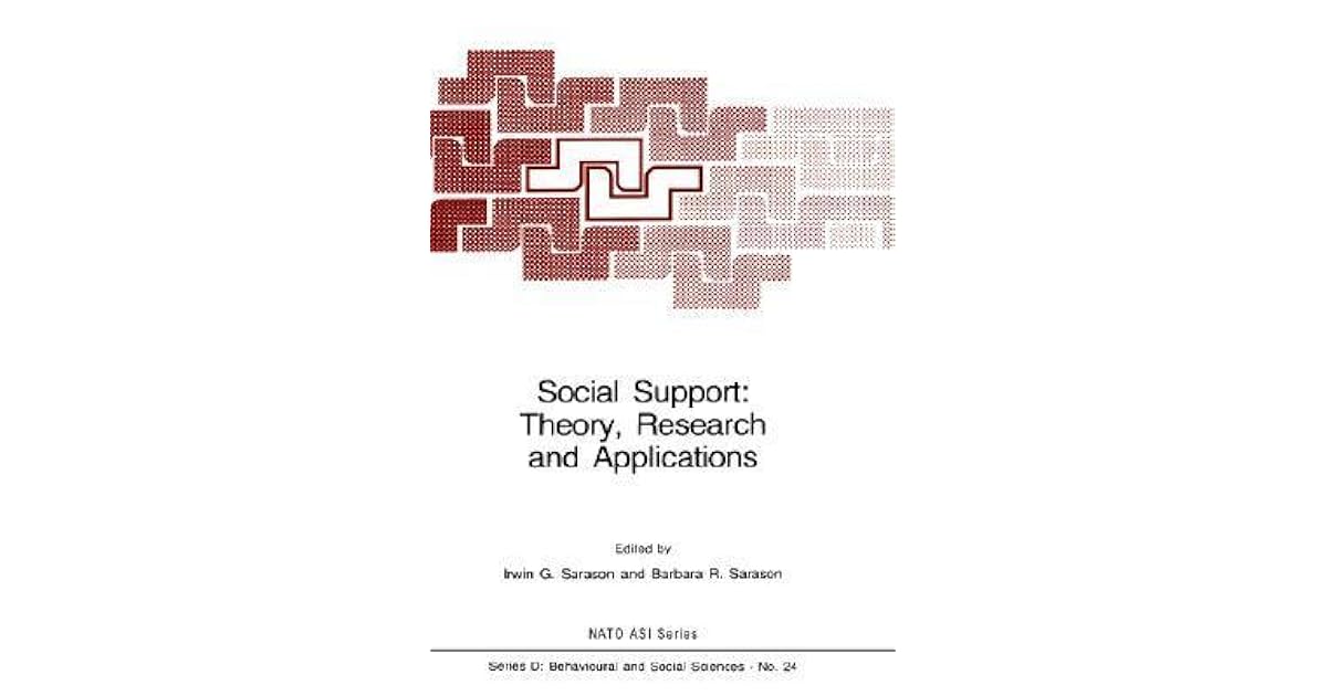 Social Support: Theory, Research and Applications by Irwin G. Sarason