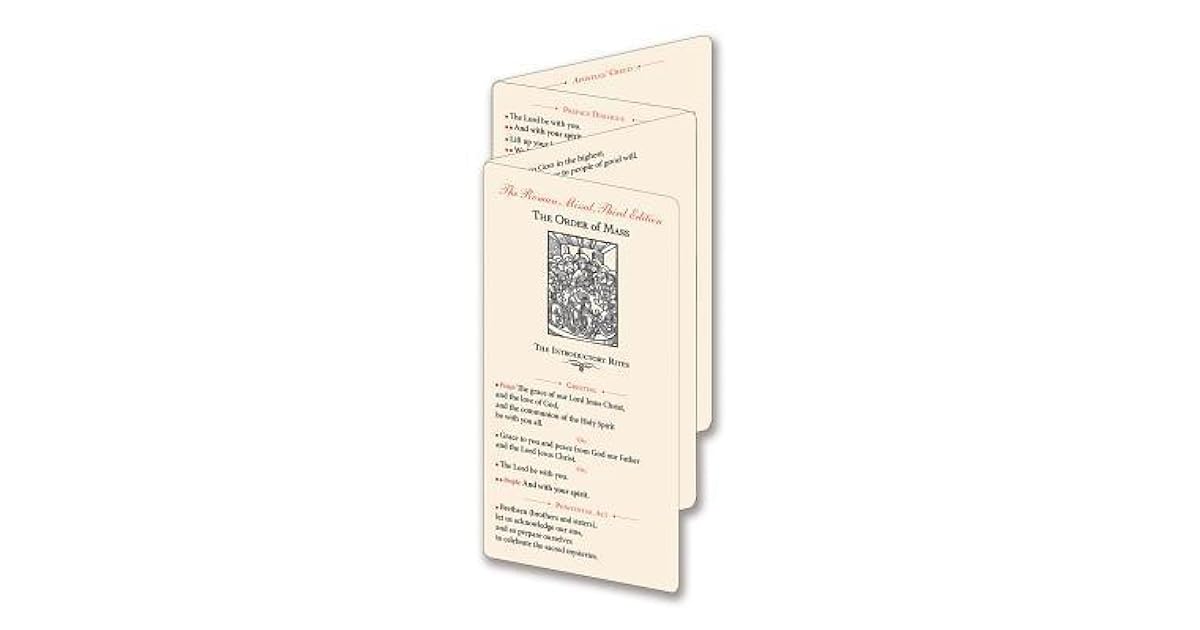 Order of Mass, Roman Missal, 3rd Ed Pew Card by The Catholic Church