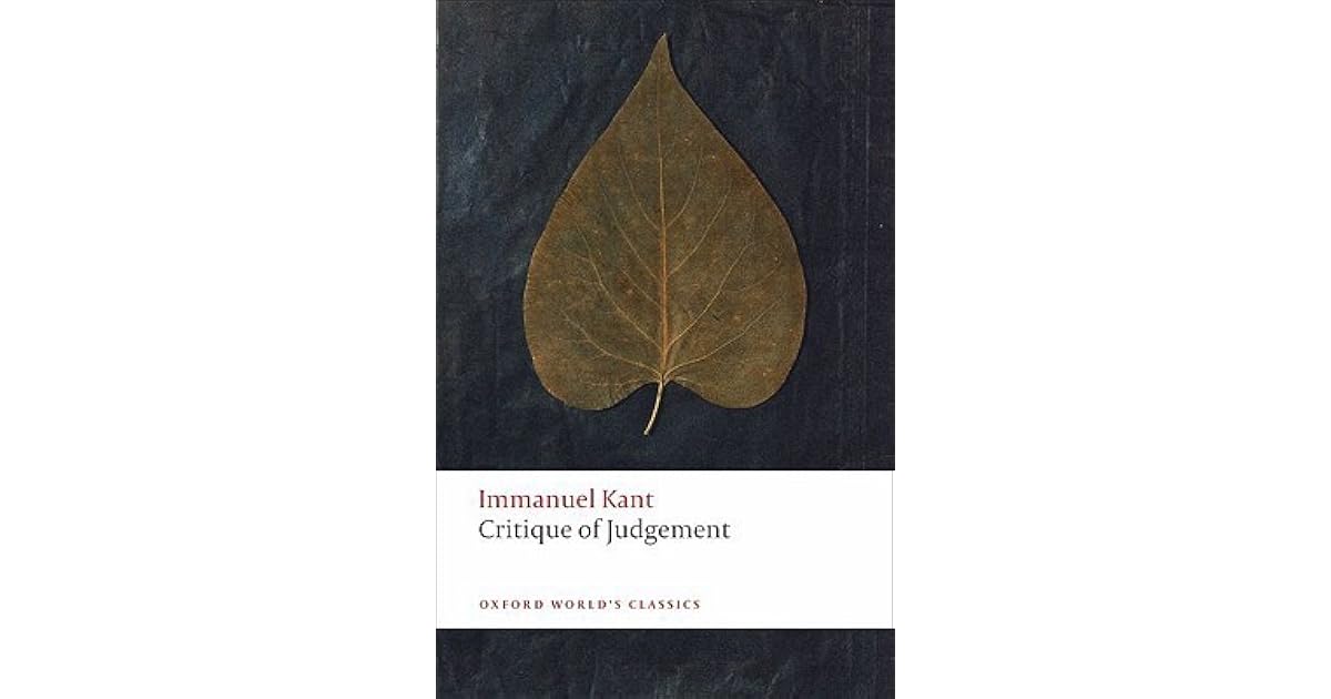 Critique of Judgement by Immanuel Kant
