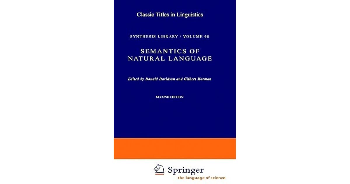 Semantics of Natural Language by Donald Davidson