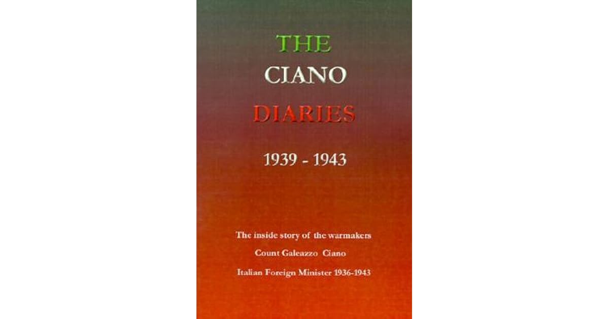 The Ciano Diaries 1939-1943: The Complete, Unabridged Diaries of Count ...