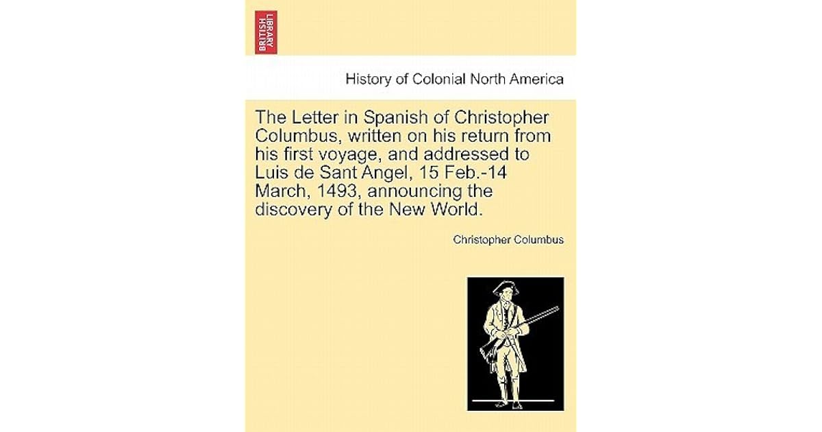 Letter in Spanish of Christopher Columbus, Written on His Return from ...
