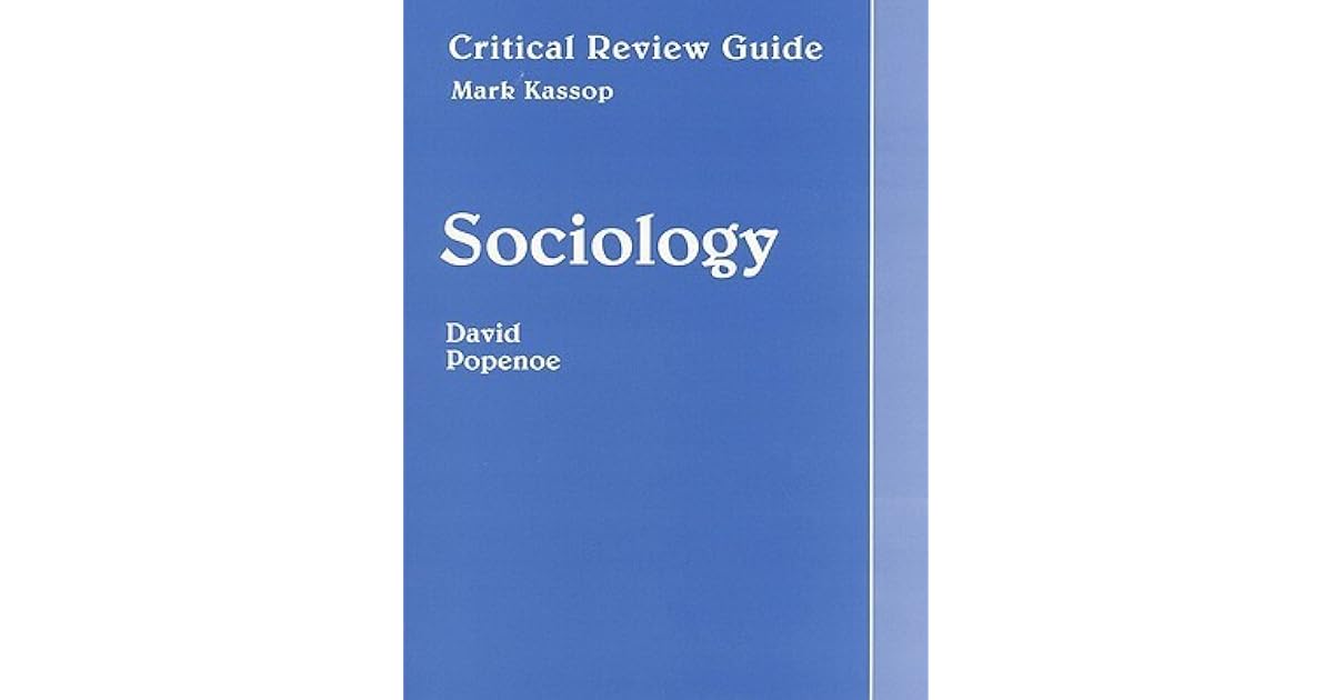 Sociology by David Popenoe