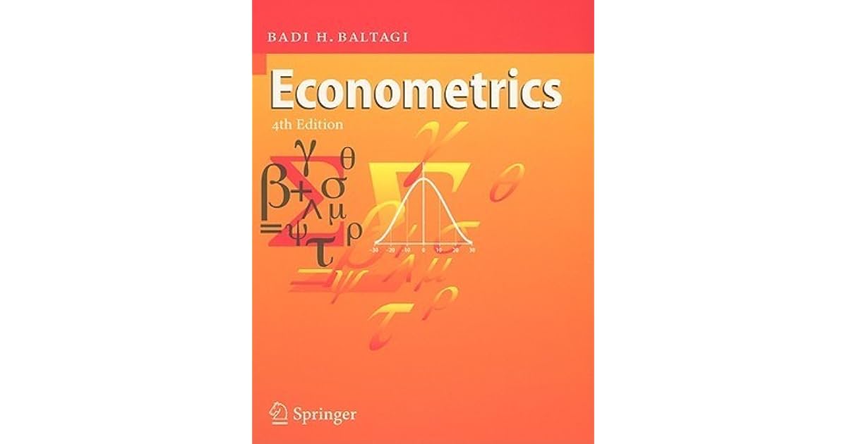 Econometrics by Badi H. Baltagi