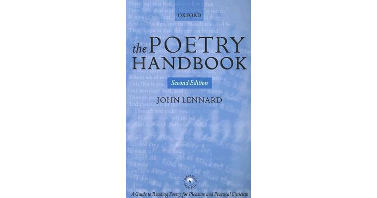The Poetry Handbook by John Lennard