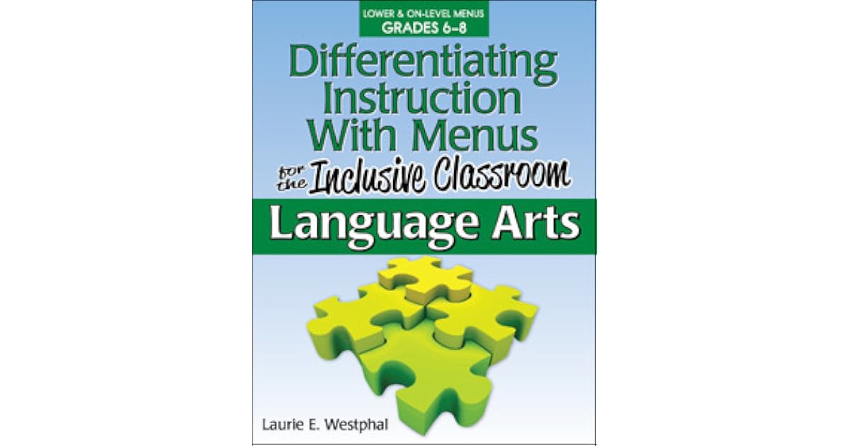 Book giveaway for Differentiating Instruction With Menus for the ...