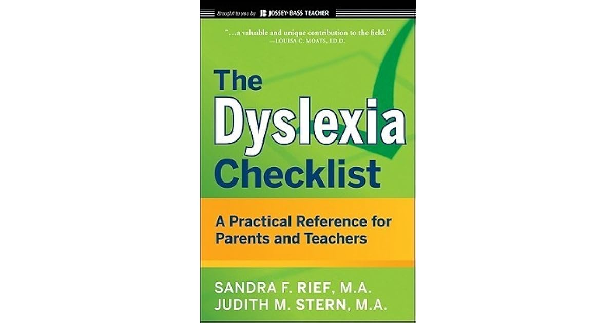 The Dyslexia Checklist: A Practical Reference for Parents and Teachers ...