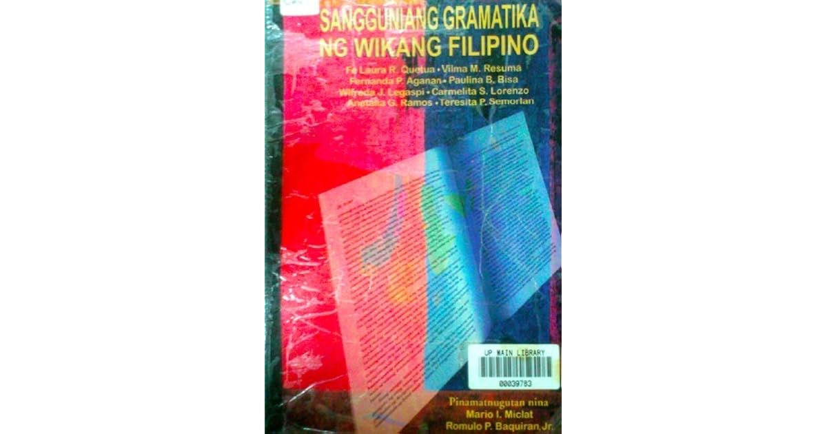 Sangguniang Gramatika ng Wikang Filipino by Fe Laura R. Quetua