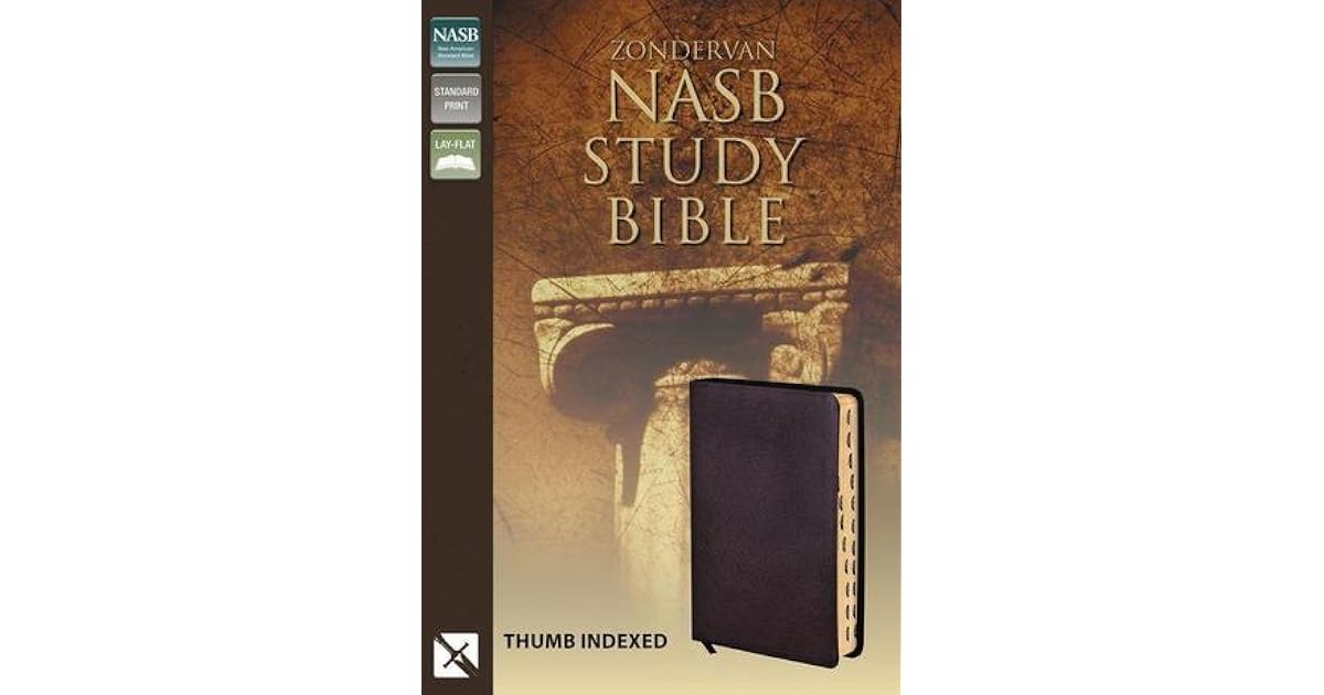 NASB, Zondervan NASB Study Bible, Bonded Leather, Burgundy, Indexed by Kenneth L. Barker