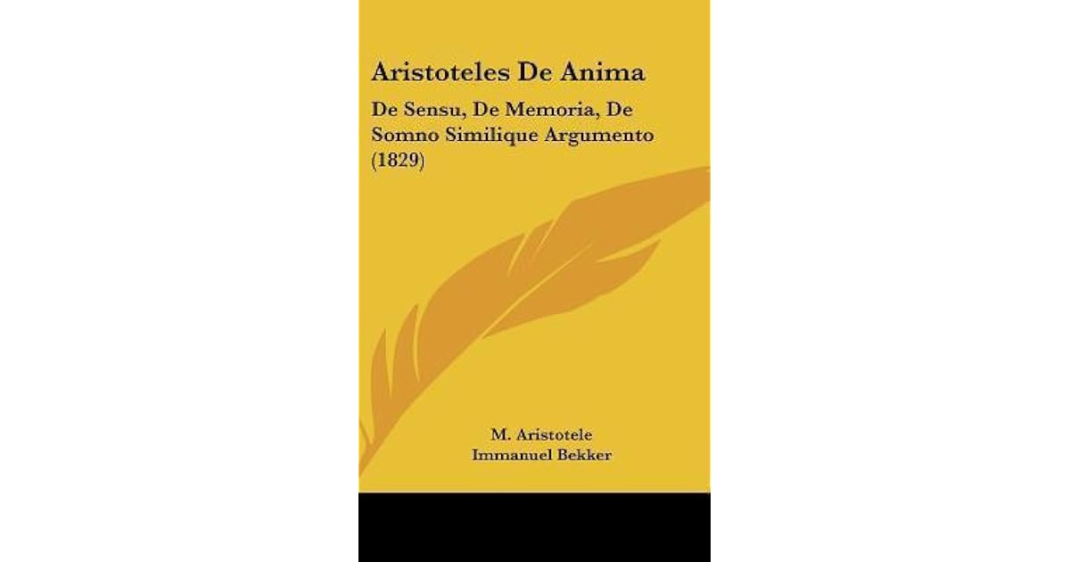 De Anima by Aristotle