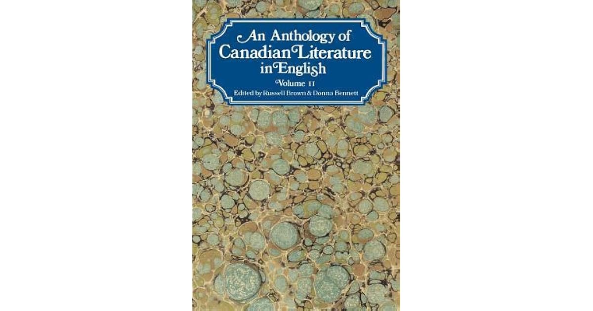 An Anthology of Canadian Literature in English: Volume II by Donna Bennett