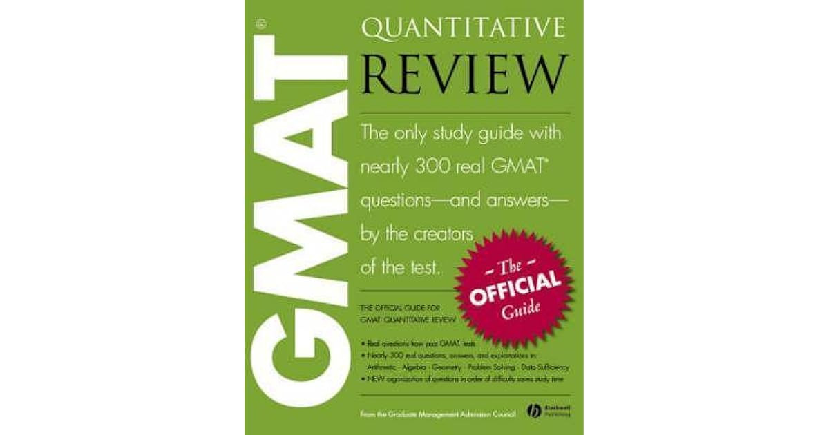 The Official Guide for GMAT Quantitative Review by GMAC