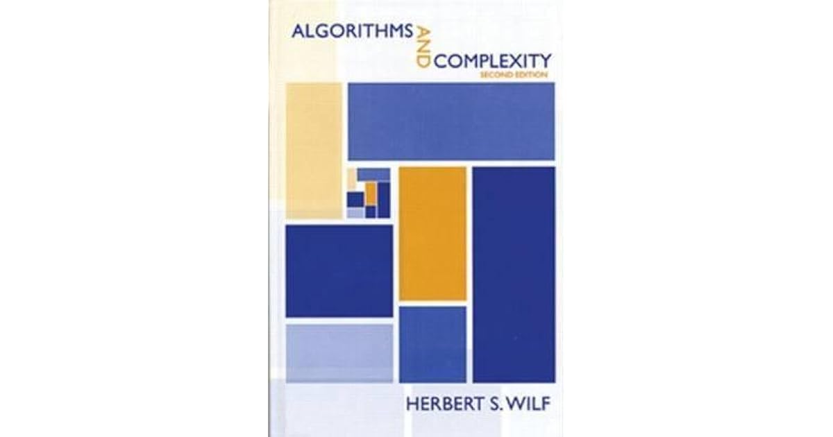 Algorithms And Complexity By Herbert S Wilf