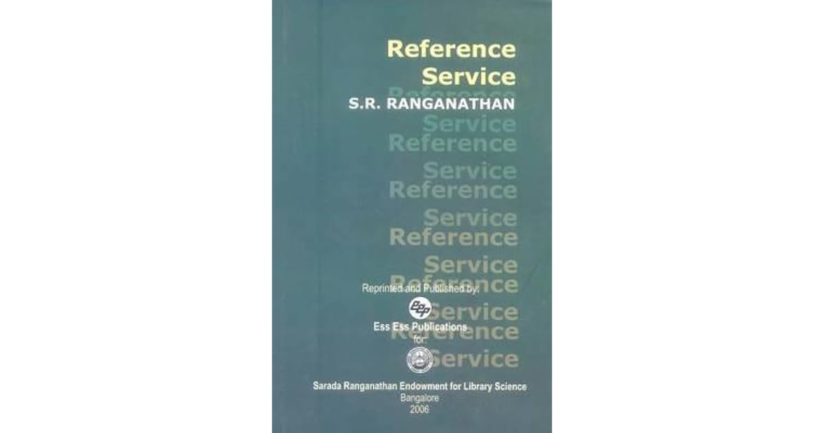 Reference Service by S.R. Ranganathan