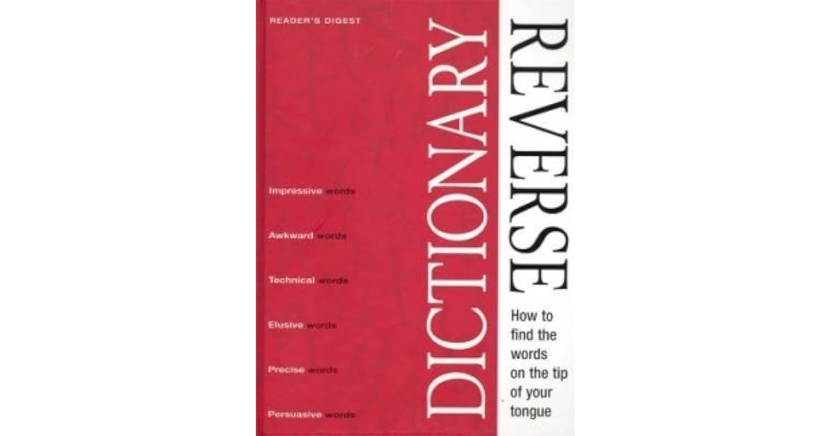 Reverse Dictionary by Reader's Digest Association