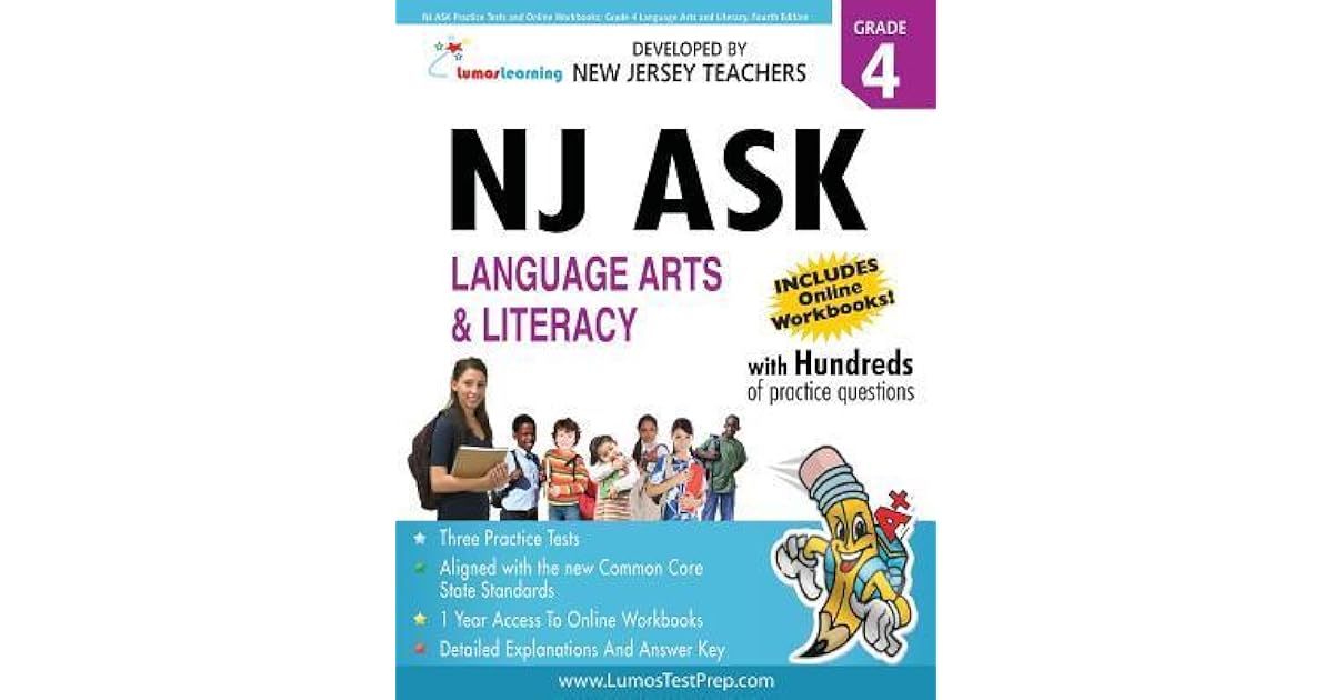 NJ Ask Practice Tests and Online Workbooks: Grade 4 Language Arts and ...