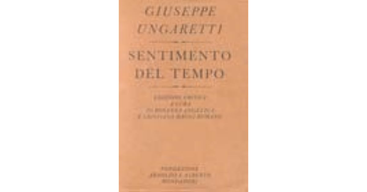 Sentimento del tempo by Giuseppe Ungaretti