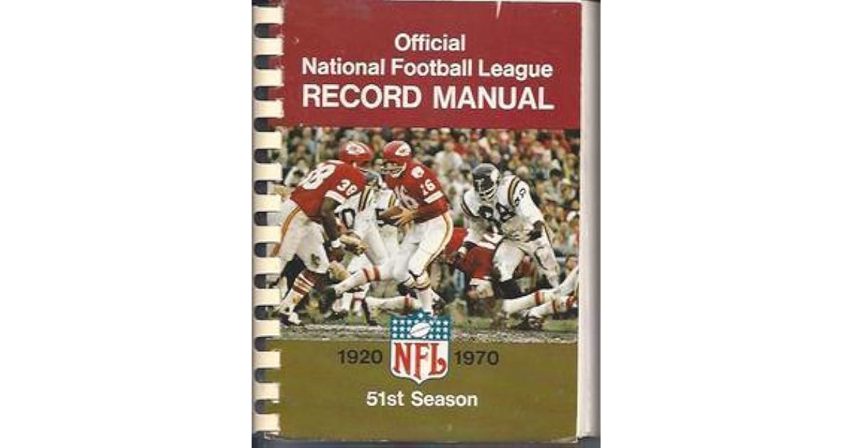 1970 Official NFL Football Media Guide Record Book by NFL