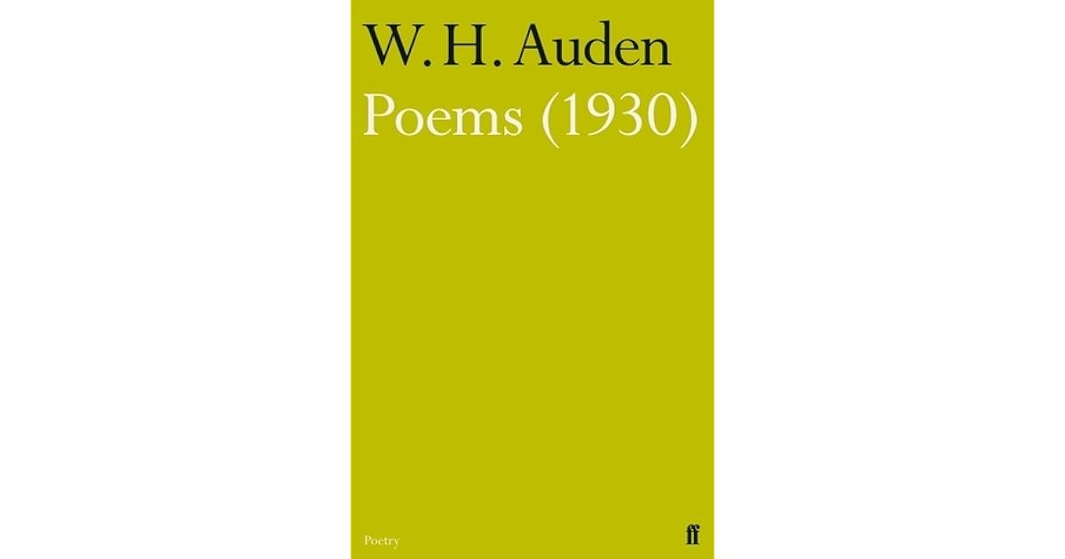 Poems (1930) by W.H. Auden