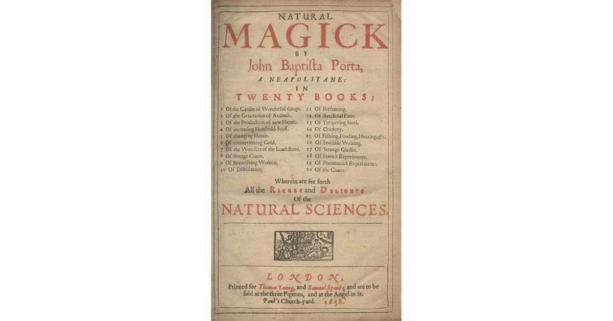 Natural Magick by Giambattista della Porta