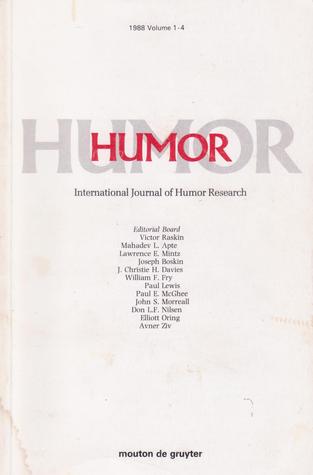 Humor: International Journal of Humor Research - 1988 Volume 1-4 by ...