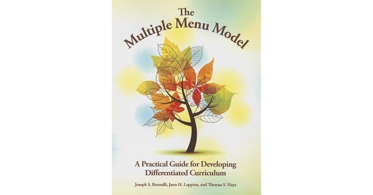 The Multiple Menu Model: A Practical Guide For Developing ...