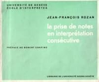 Note-taking in consecutive interpreting by Jean-François Rozan