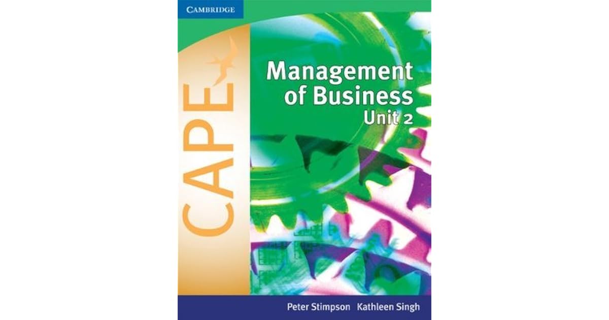 Management of Business for CAPE Unit 2: Volume 2: Unit 2 by Peter Stimpson