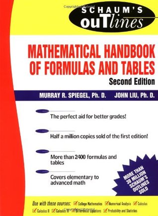 Schaum's Mathematical Handbook of Formulas and Tables by Murray R. Spiegel