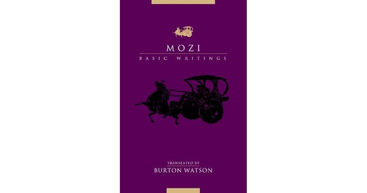 Mozi by Burton Watson