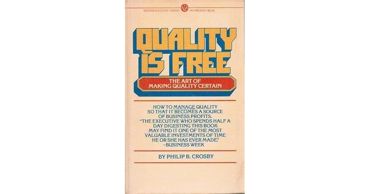 Quality Is Free by Philip B. Crosby