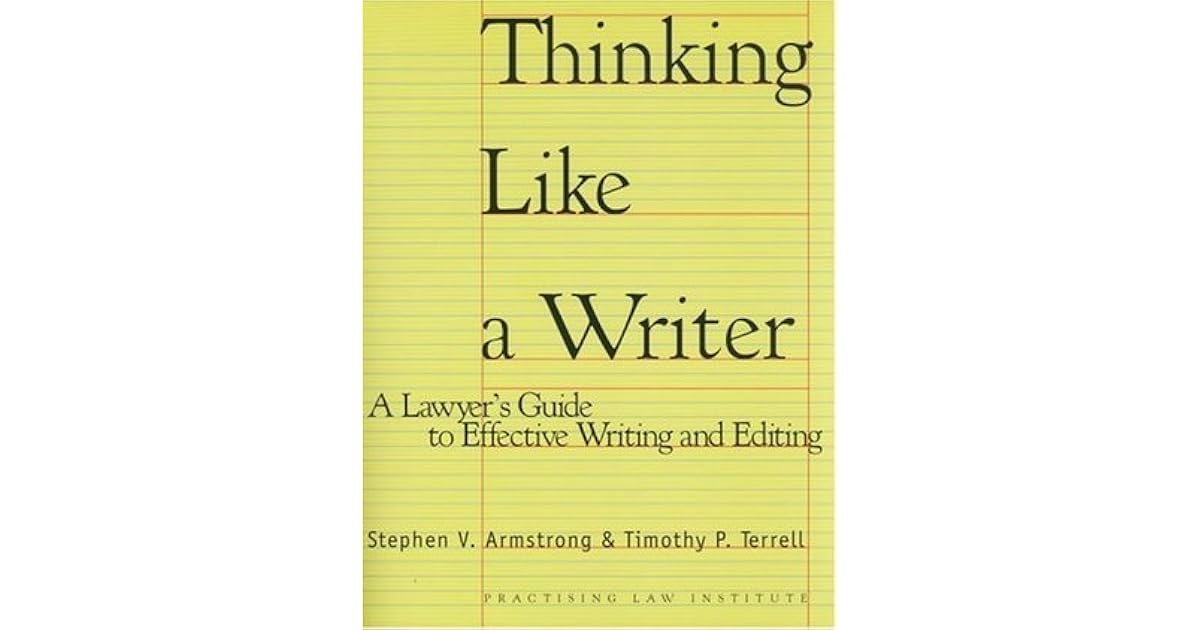 Thinking Like a Writer by Stephen V. Armstrong