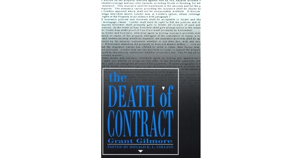 The Death of Contract by Grant Gilmore