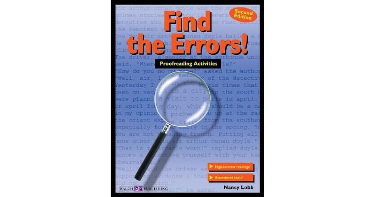 Find the Errors!: Proofreading Activities by Nancy Lobb
