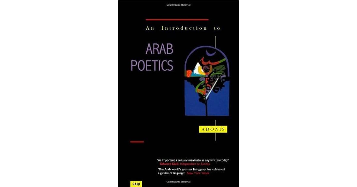 An Introduction To Arab Poetics by Adonis