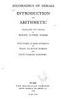 Introduction to Arithmetic by Nicomachus of Gerasa